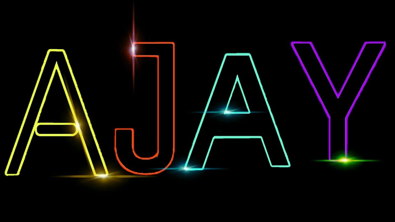 "Ajay" text Animation - YouTube