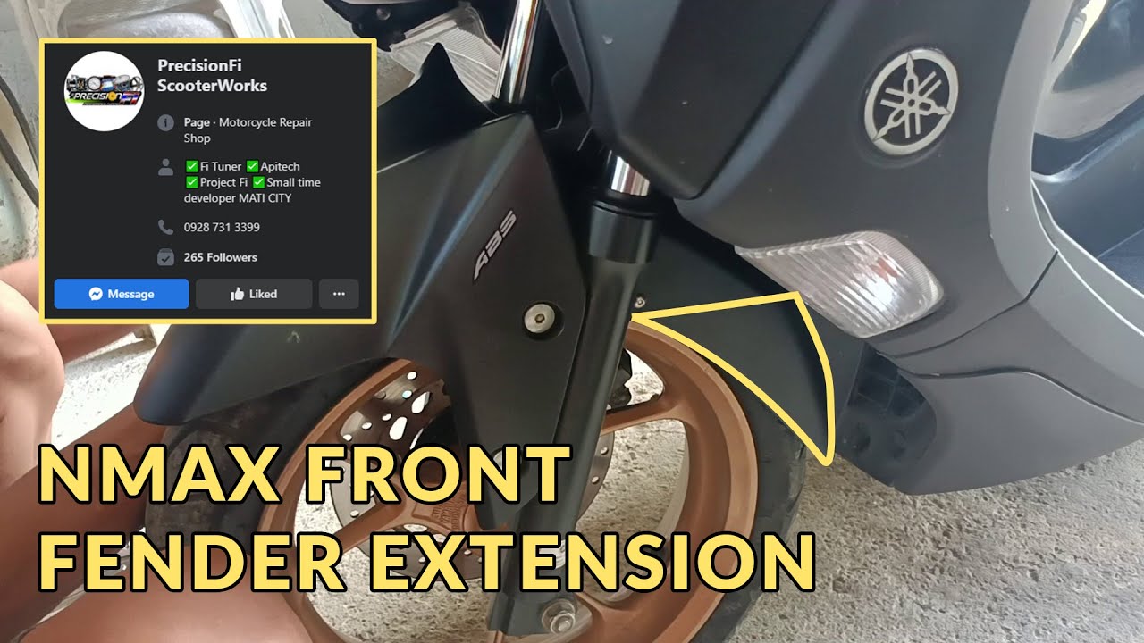 NMAX FRONT FENDER EXTENSION - YouTube