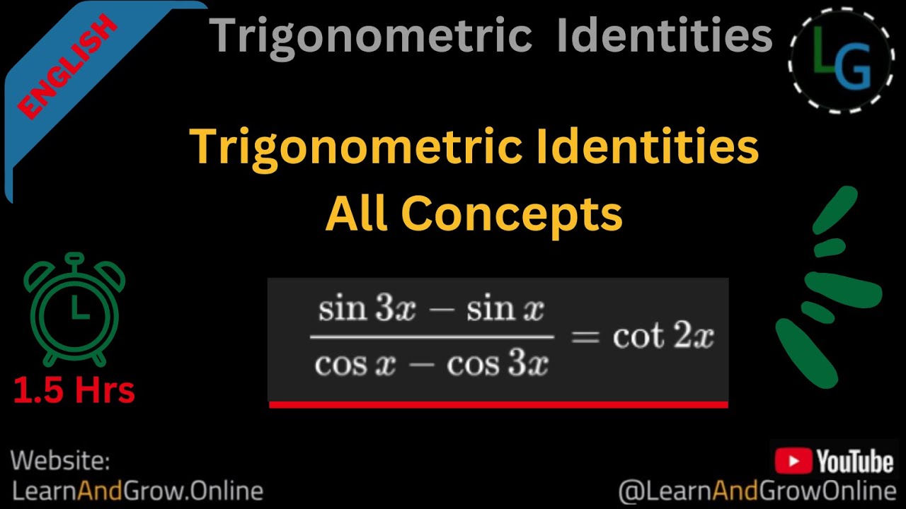 Trigonometric Identities – All Concepts, The Ultimate Guide to Trig Equations, English - YouTube