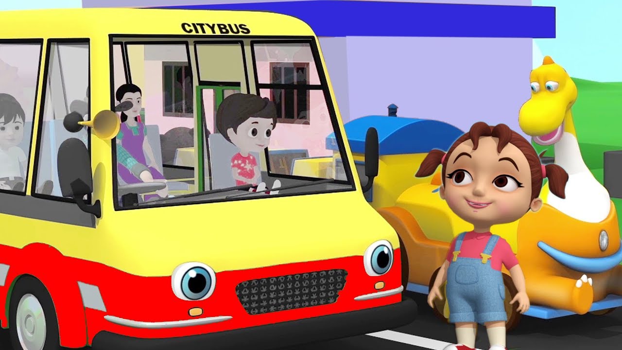 Dino Train Nursery Rhymes For Children - Wheels On The Bus | Dinosaur ...