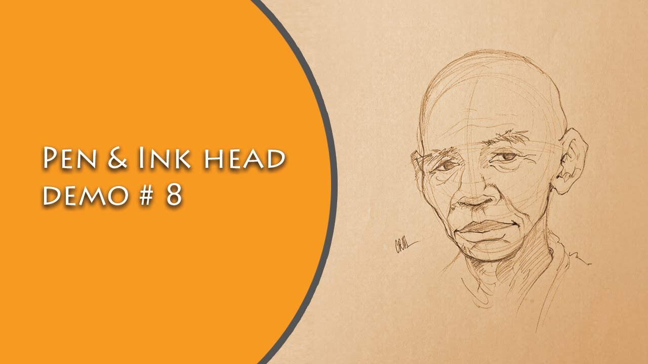 Pen & Ink Head Demo # 8 - YouTube