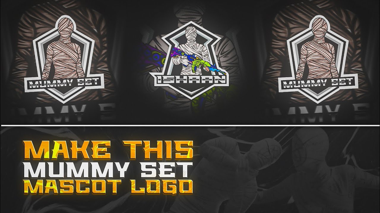 How To Make Mummy Set Mascot Logo how to create mummy set mascot logo ...