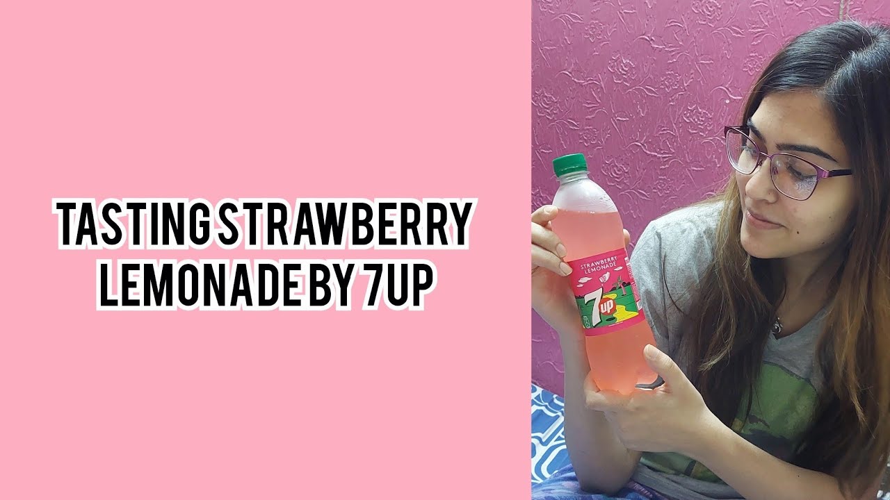 Tasting Strawberry Lemonade by 7up with my siblings and niece - YouTube