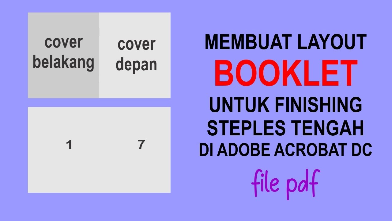 membuat layout booklet untuk finishing steples tengah di adobe acrobat ...