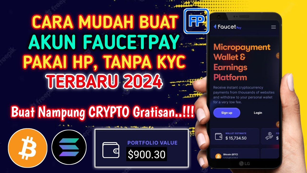 Cara Daftar/ Buat Akun Faucetpay Terbaru 2024 Via HP - Tanpa Verifikasi KTP - YouTube
