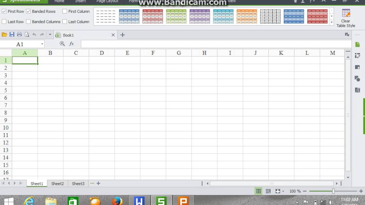 Tampilan Kingsoft Spreadsheets - YouTube