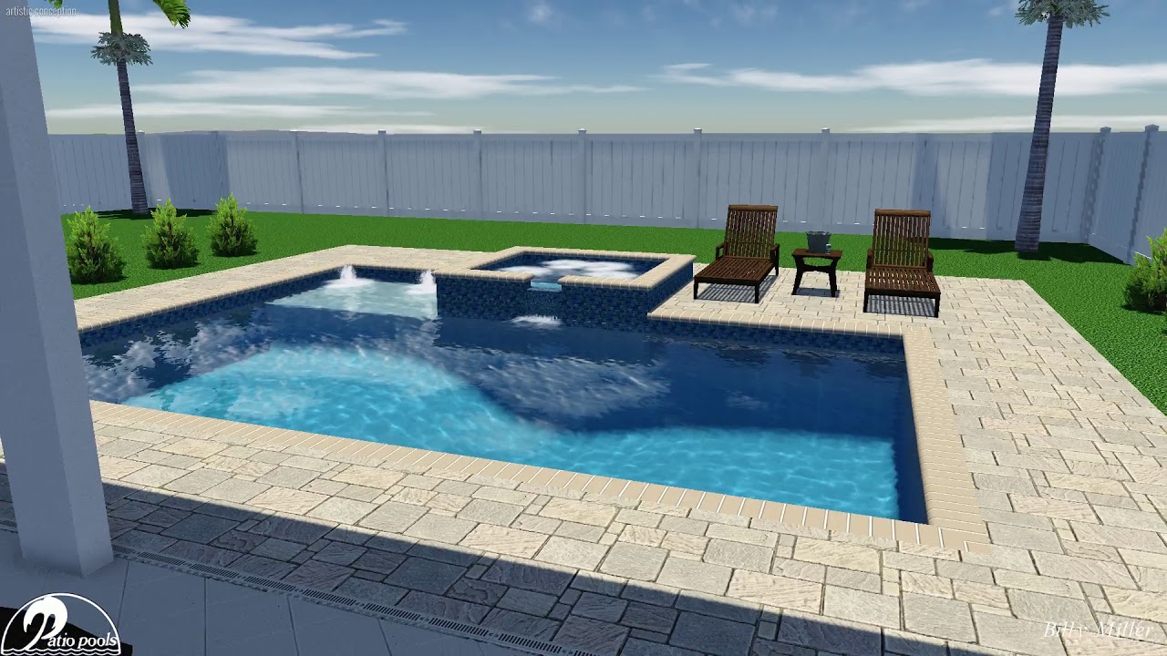 Miller Swimming Pool (NEW Design) - Patio Pools - YouTube