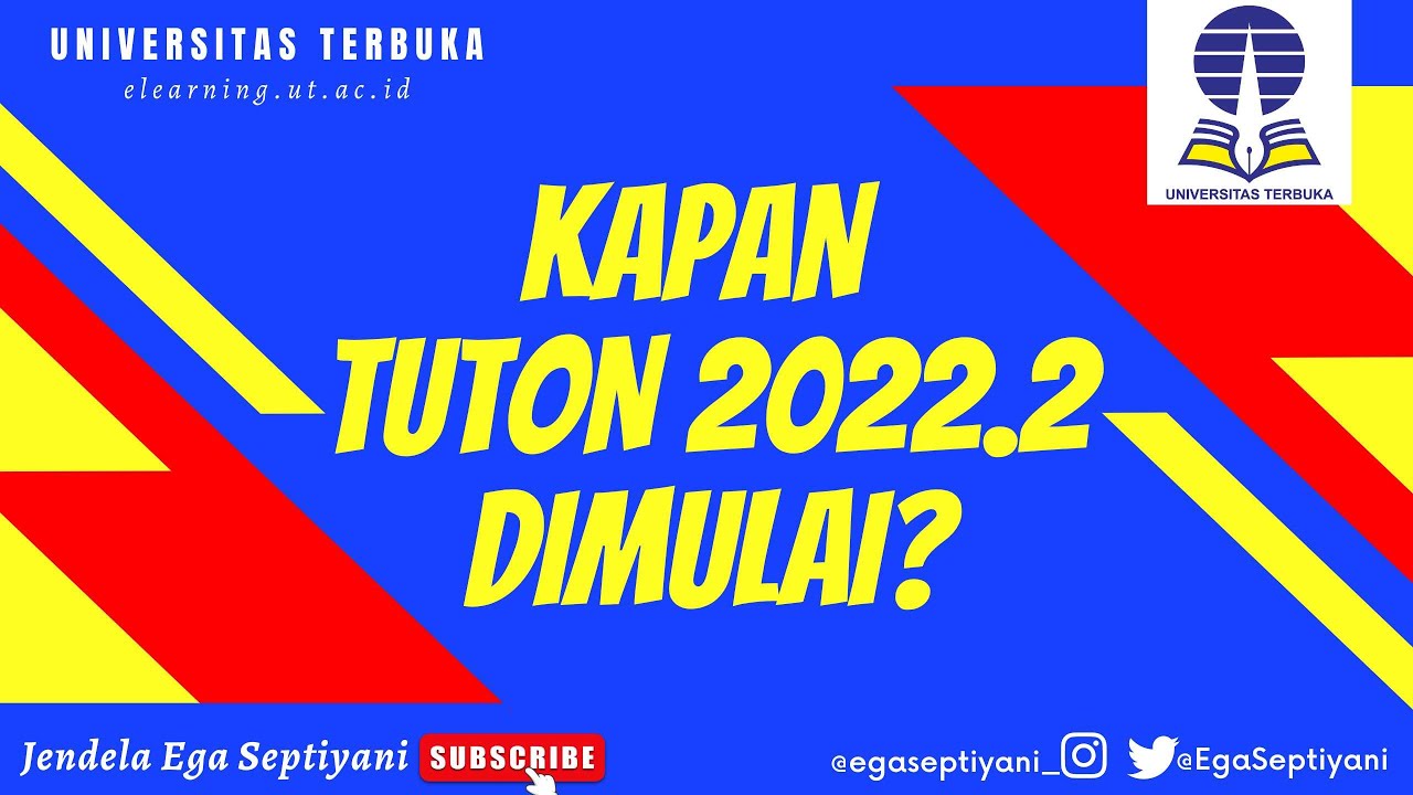 JADWAL TUTON UNIVERSITAS TERBUKA 2022.2 - YouTube