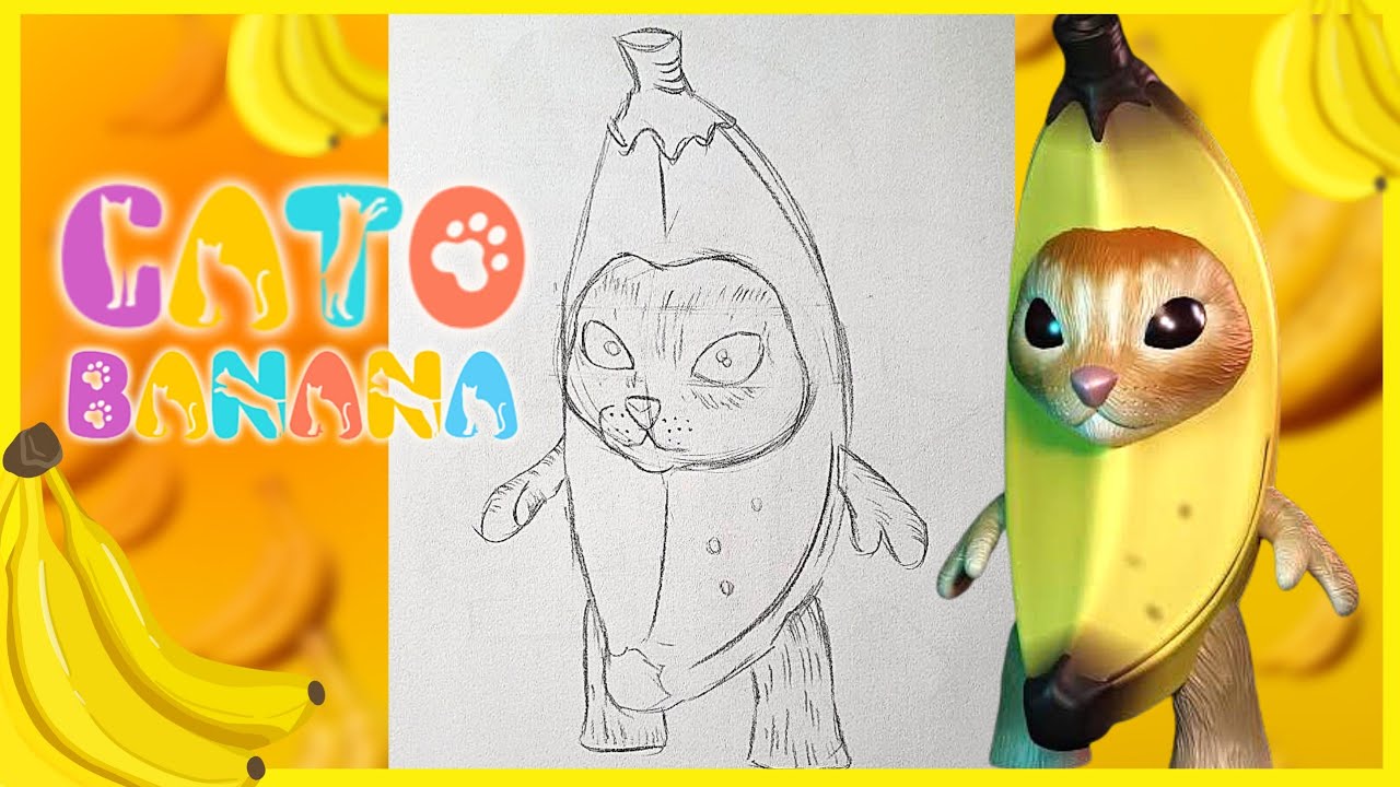 COMO DESENHAR O GATO BANANA (HAPPY HAPPY HAPPY) 🍌😼 - PASSO A PASSO ...