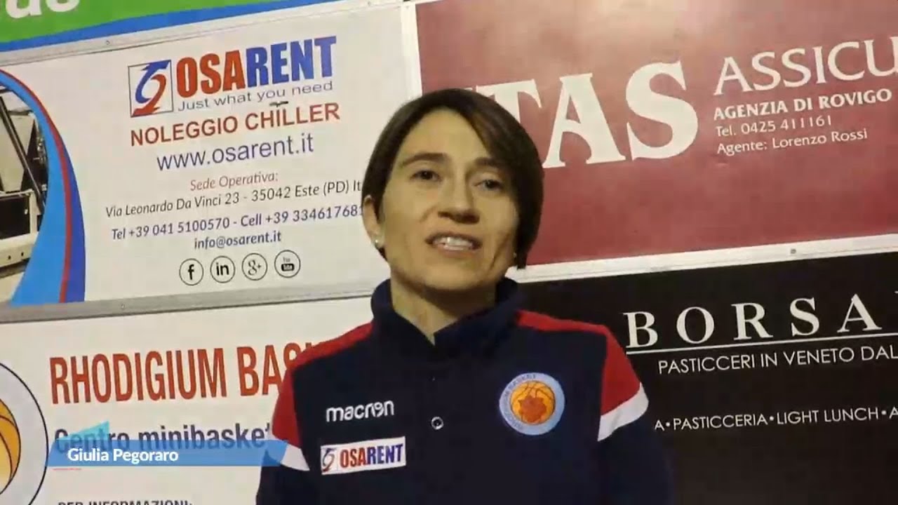 RHODIGIUM BASKET - Giulia Pegoraro dopo l'incontro del 12 febbraio ...