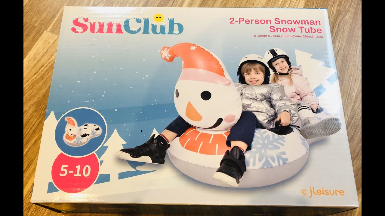 2-Person Snowman Snow Tube - YouTube