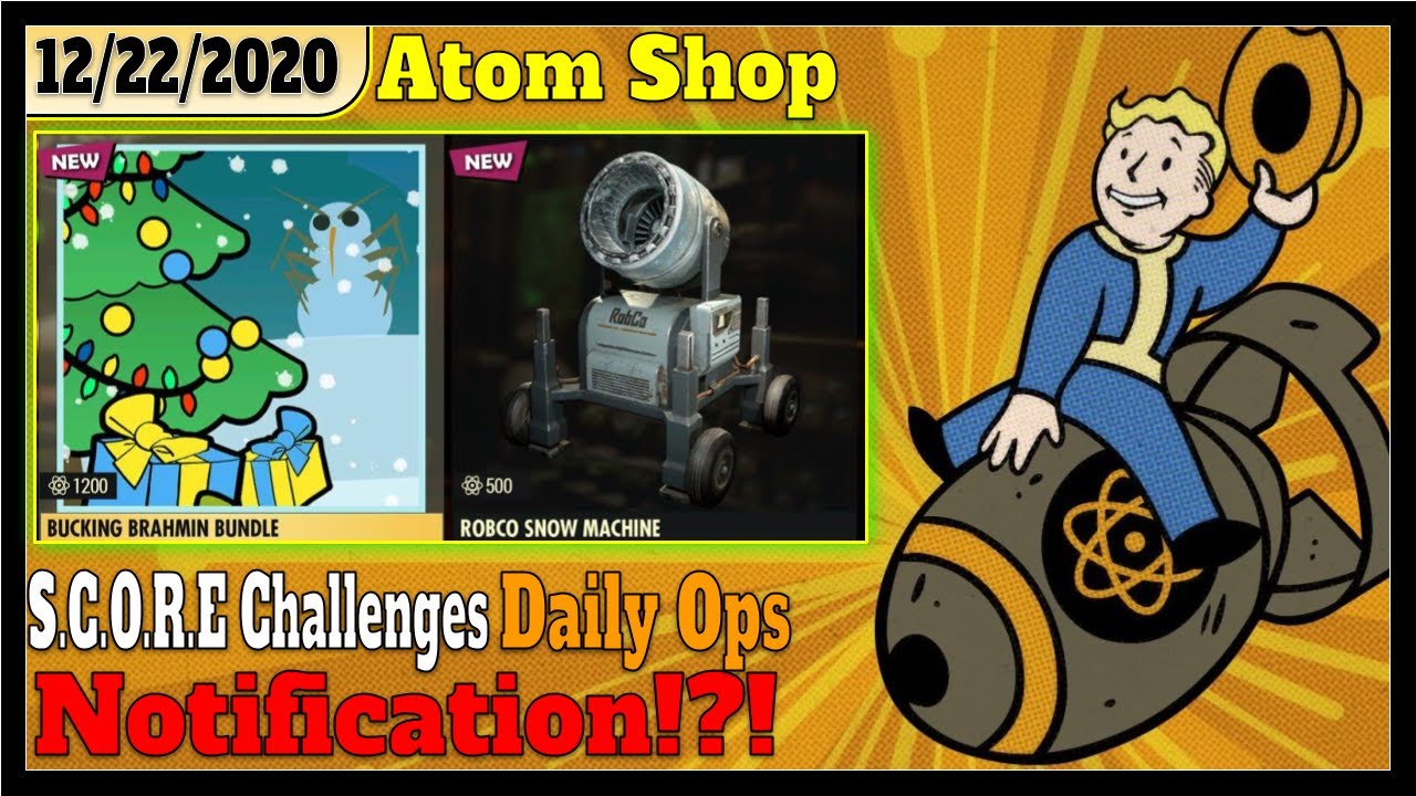 Fallout 76 Atomic Shop Offers Bucking Brahmin Bundle, RobCo Snow ...