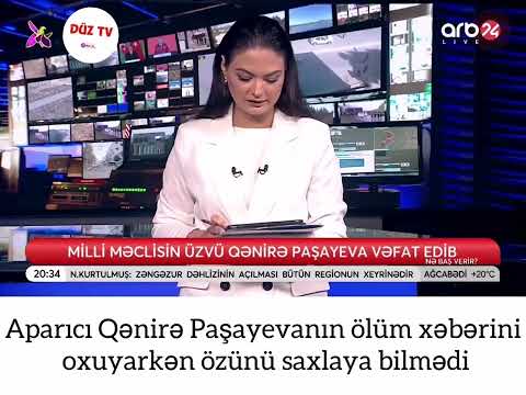 Aparici göz yaşlarini saxlaya bilmedi. Qenire paşayeva vefat etdi