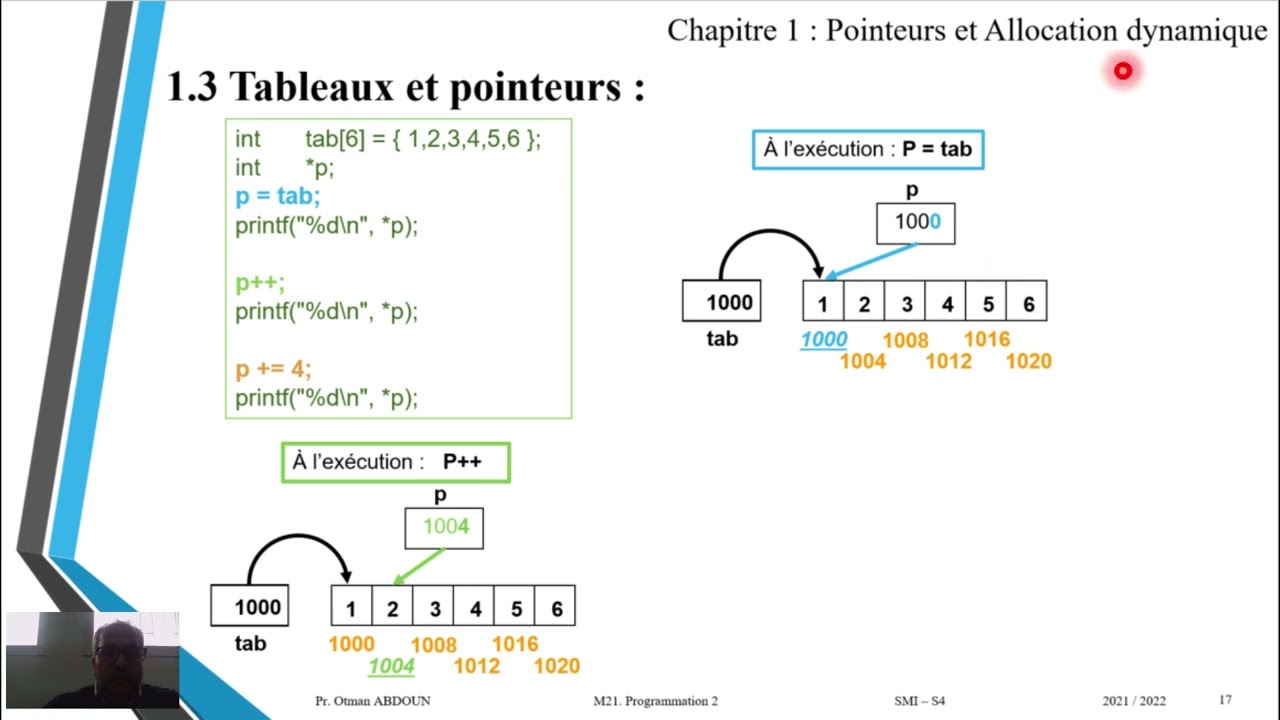 Cours/TP - Pointeurs et Allocation dynamique (Pointeurs et Tableaux ...