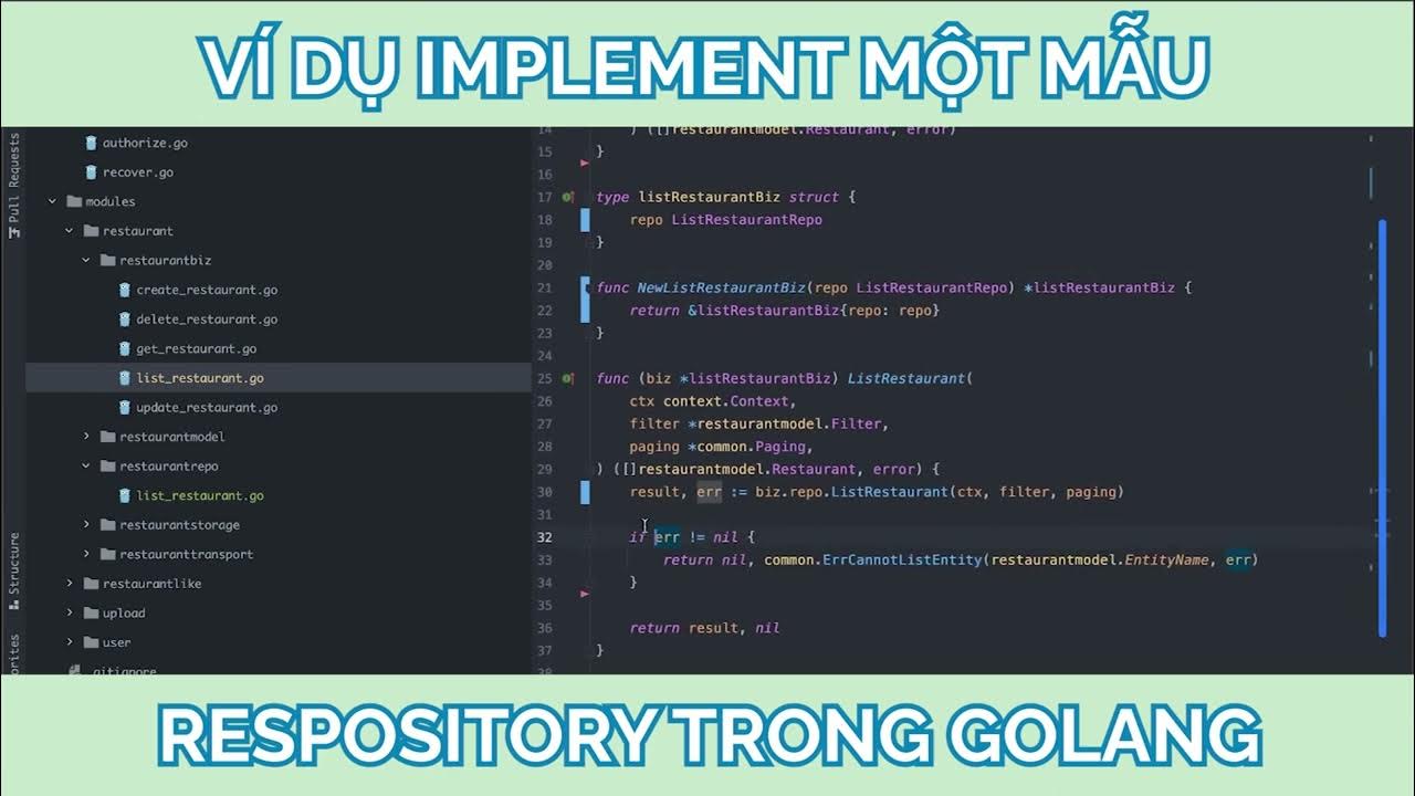Implement Respository Trong Golang - YouTube