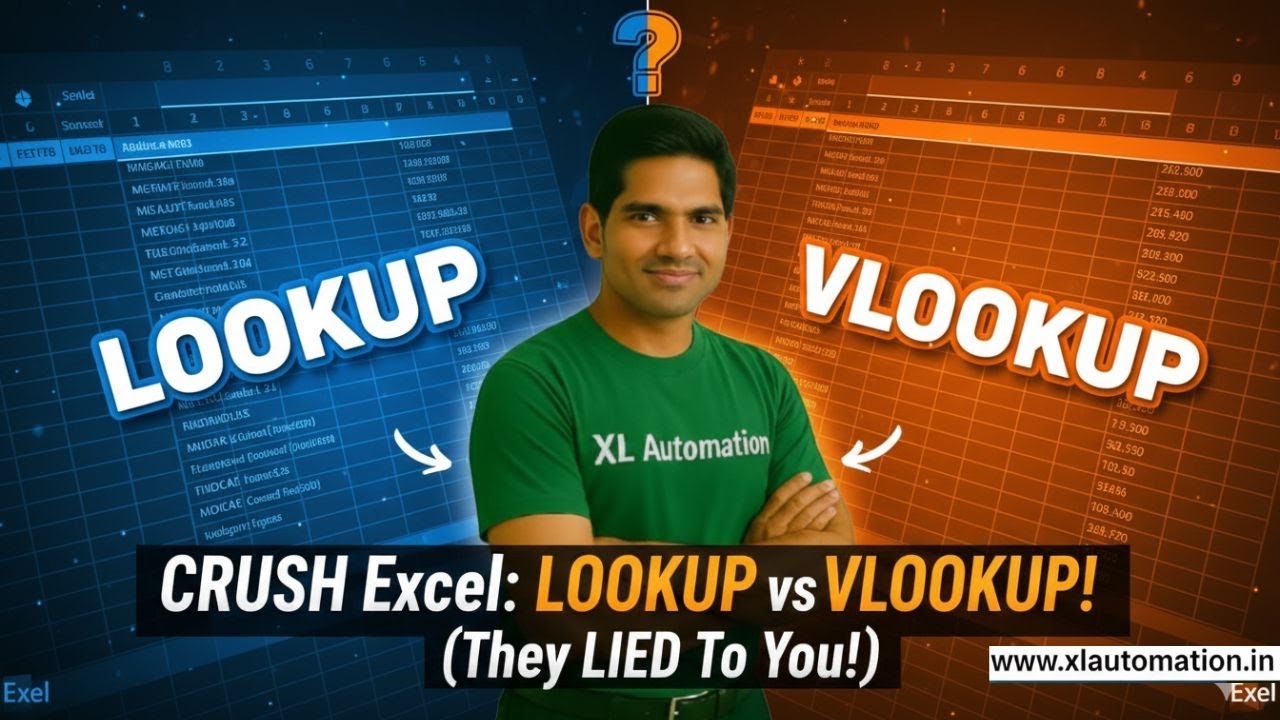Excel LOOKUP vs VLOOKUP – Key Differences You Must Know - YouTube