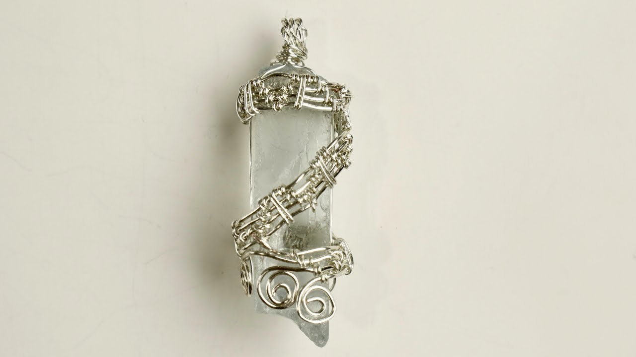 Wrapped Crystal Pendant // Day 7 of the 10 Day Beginner Wire Weaving ...