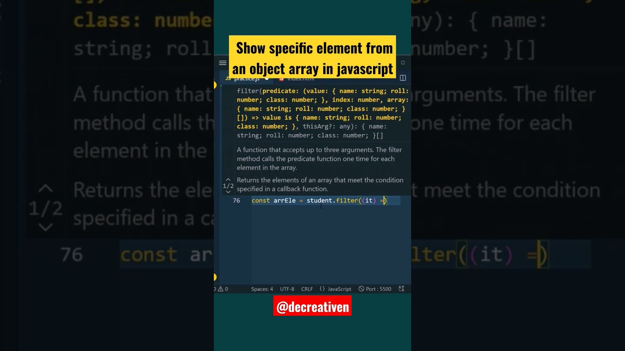 Show Specific Element From An Object Array In Javascript js Show Specific Element From An Object Array In Javascript js