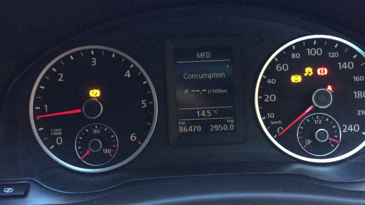VW Tiguan 2010 TDI - sometimes beeps during start up - YouTube