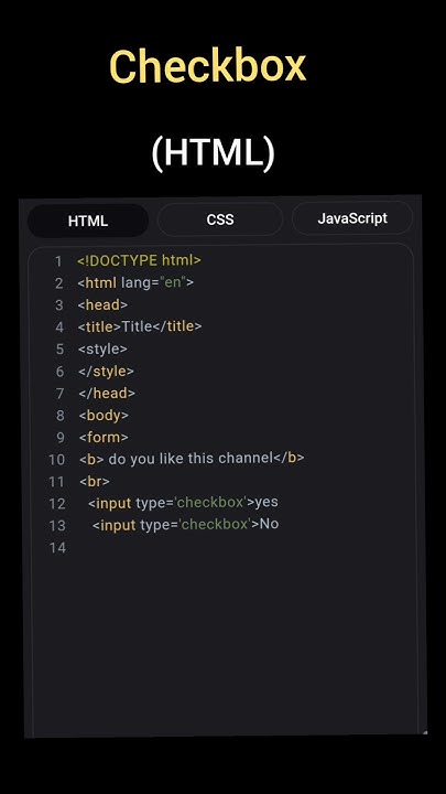 checkbox in html,checkbox in html and css,checkbox in html form,#news #html #viralvideo - YouTube