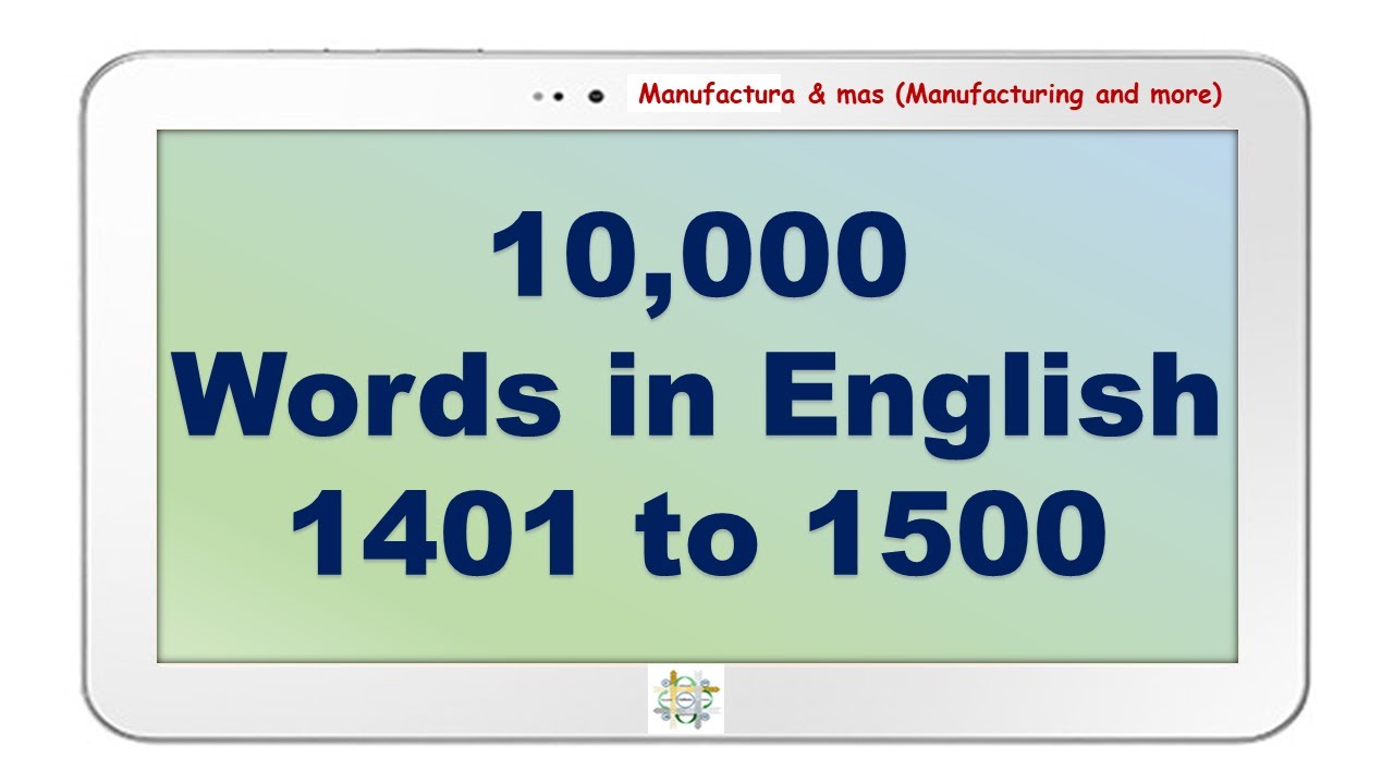 15 10,000 words used in English 1401 to 1500 - YouTube