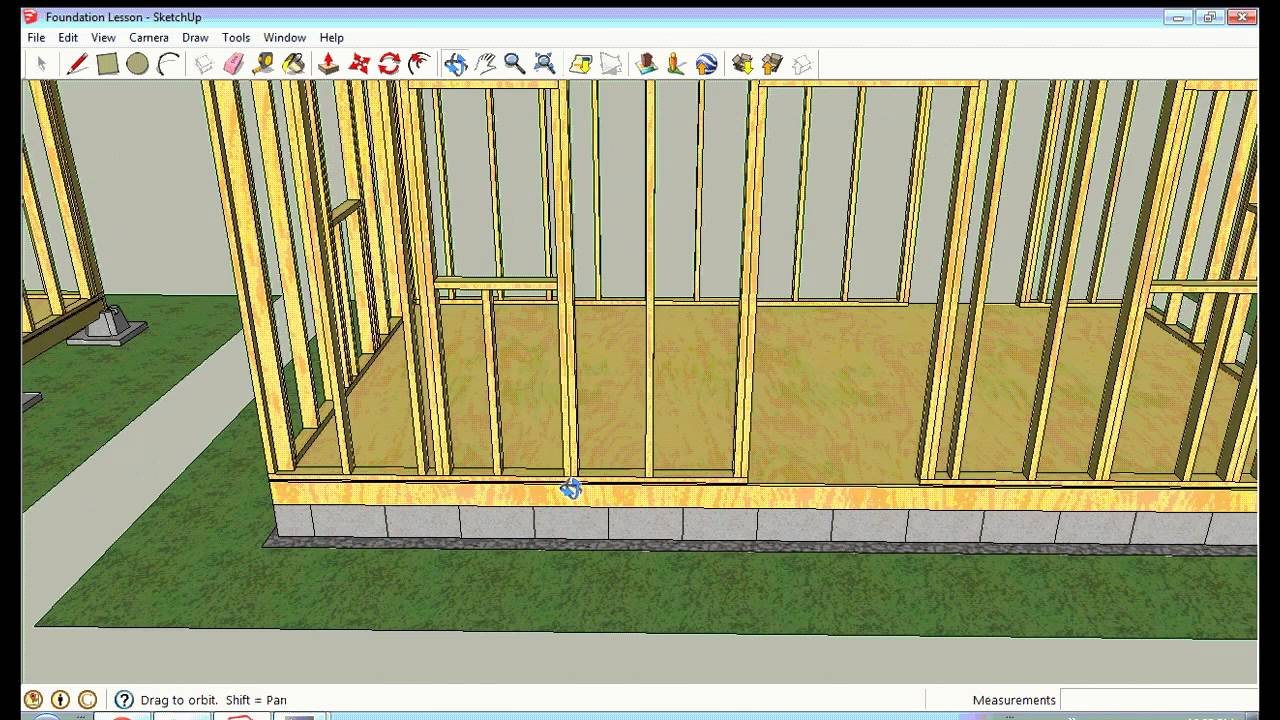 Sketchup Small Structure Foundations by Solarcabin - YouTube
