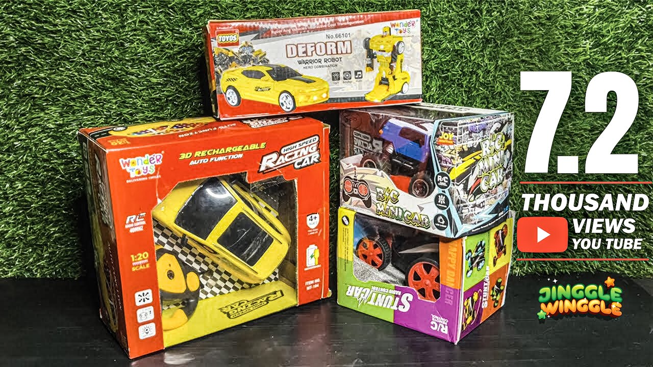 Unboxing Deform Robotic Car, Stunt Dancing Red Car & RC Mini Monster ...