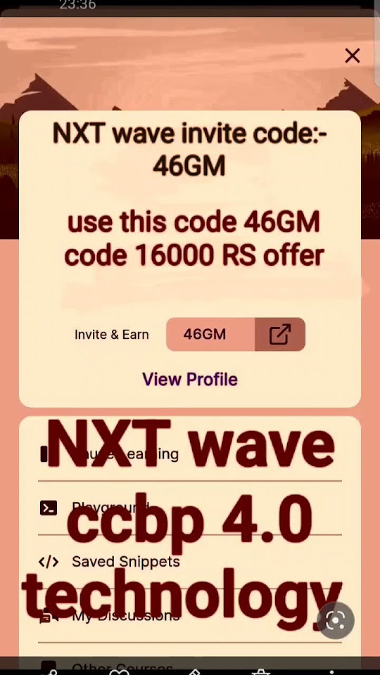 NXT wave invite code 46GM Ccbp 4.0 intensive academy software training - YouTube