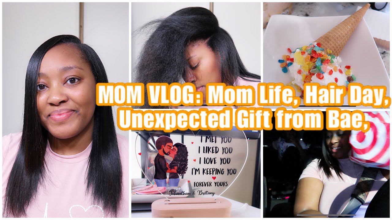 Unexpected Gift, Watch me Straightening my Natural Hair, Mom Life | DAY ...