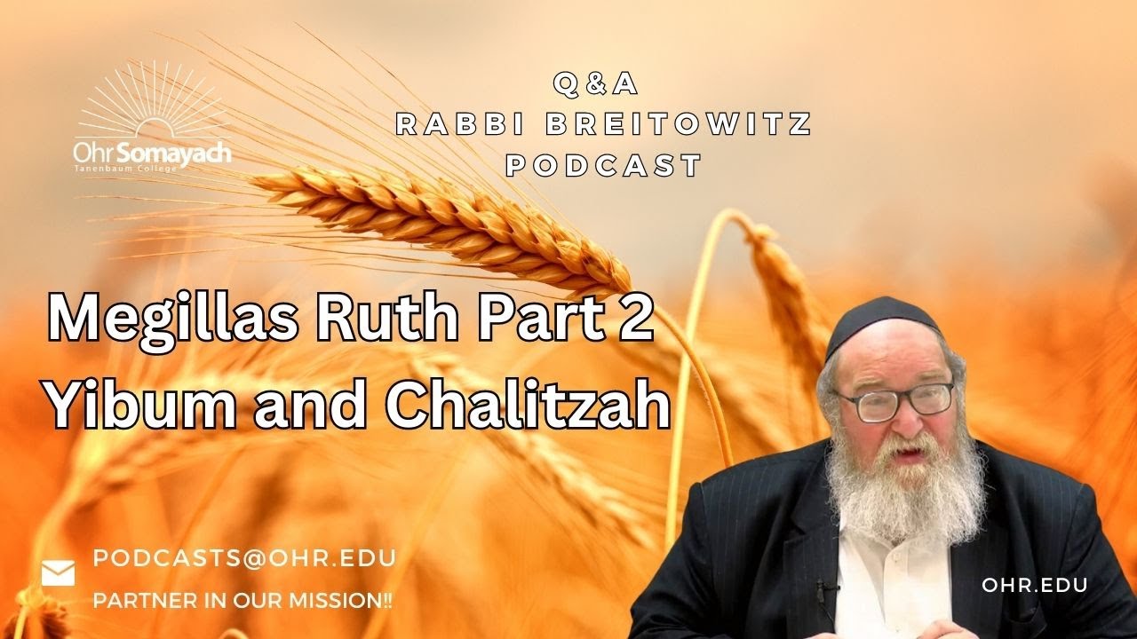 Megillas Ruth Part 2 Yibum and Chalitzah (HaRav Yitzchak Breitowitz ...