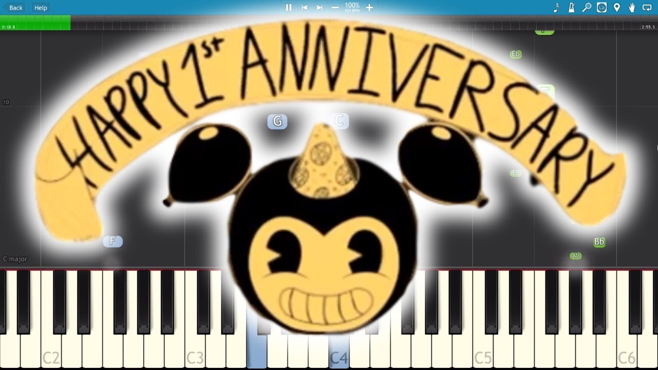 Happy Birthday Bendy - Bendy and the Ink Machine Song - Piano Tutorial ...