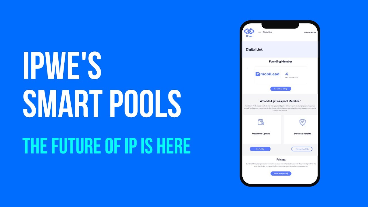 IPwe Smart Pools: The Future of IP is Here - YouTube