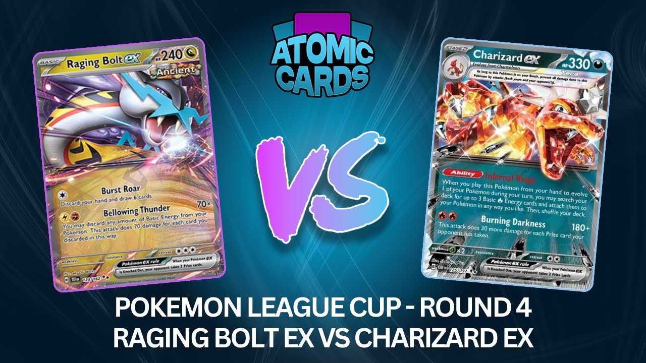 Pokemon League Cup - September - Round 4 - Raging Bolt EX Vs Charizard ...