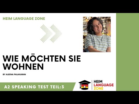 A2 GOETHE MODEL SPEAKING | WIE MÖCHTEN SIE WOHNEN | A2 SPRECHEN - YouTube