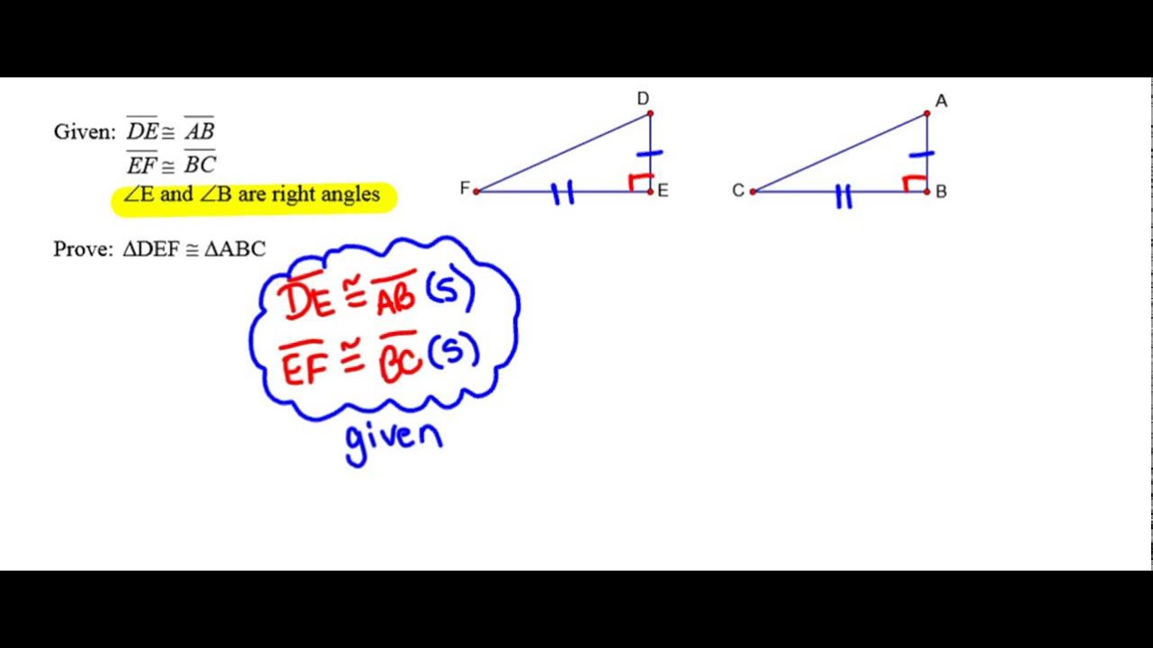 Proofs Involving SSS, SAS, ASA Part I - YouTube