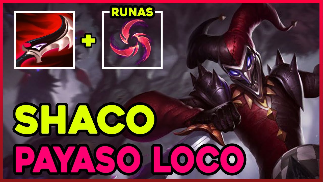 🔥 *PAYASO LOCO* COMO JUGAR SHACO JUNGLA S13 GUÍA ESPAÑOL | PRETEMPORADA LOL 2023 - YouTube