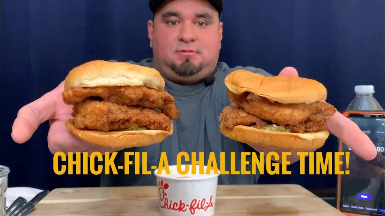 #chickfila #chickensandwich The Double Double Chick-fil-A Challenge! by ...