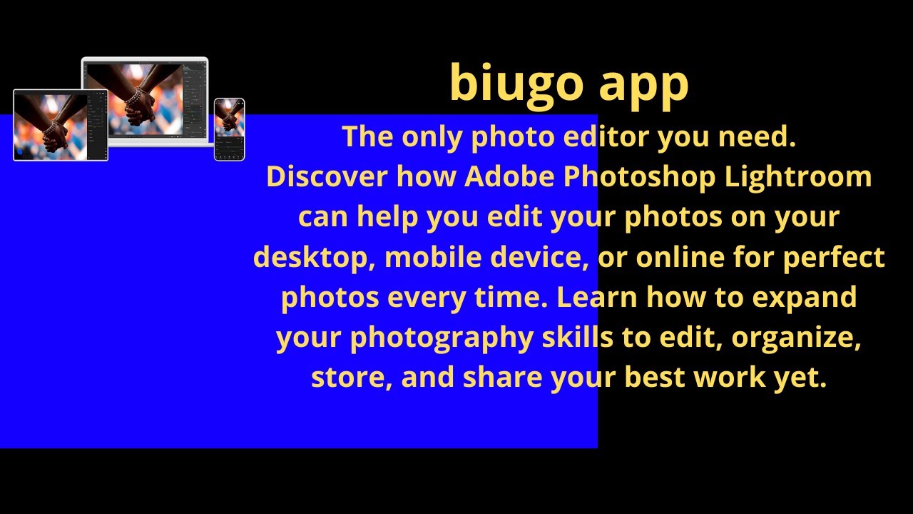 biugo app best photo editor - YouTube