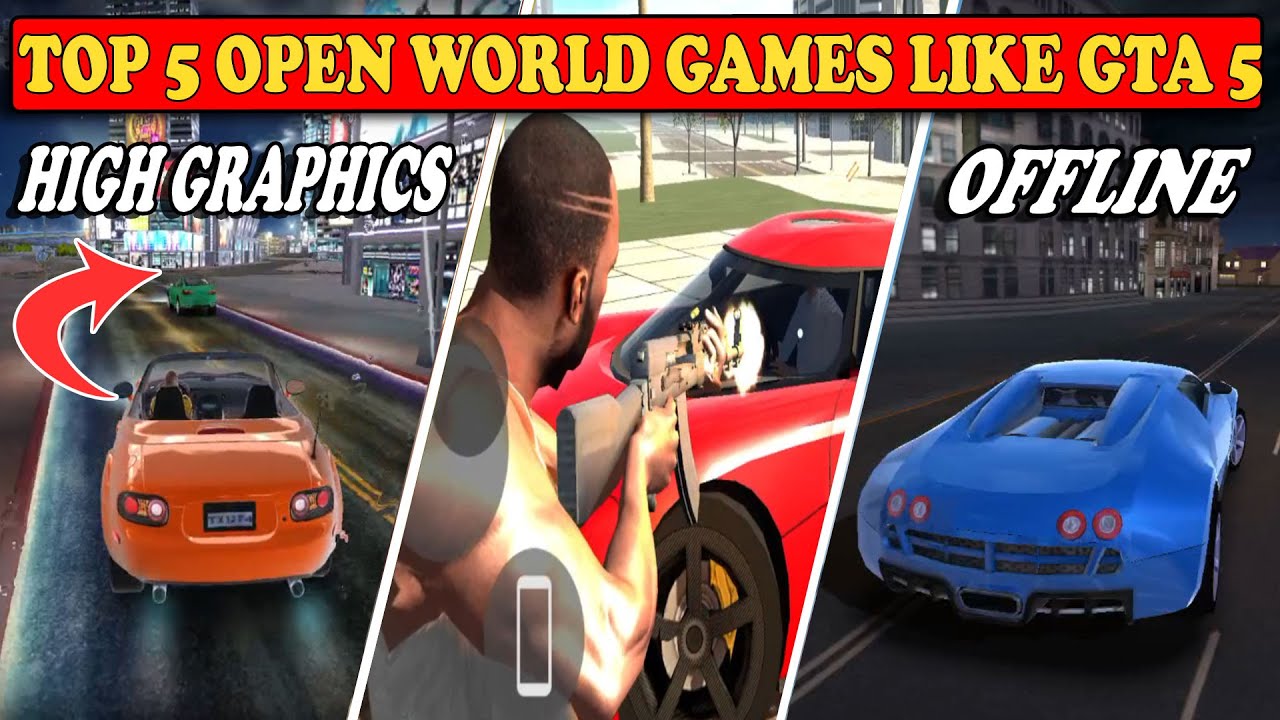 Top 5 Games Like GTA V For Android Offline| High Graphics| For All ...