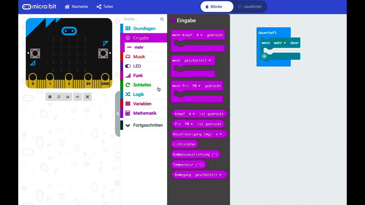 Basics Abfragen Microbit Youtube
