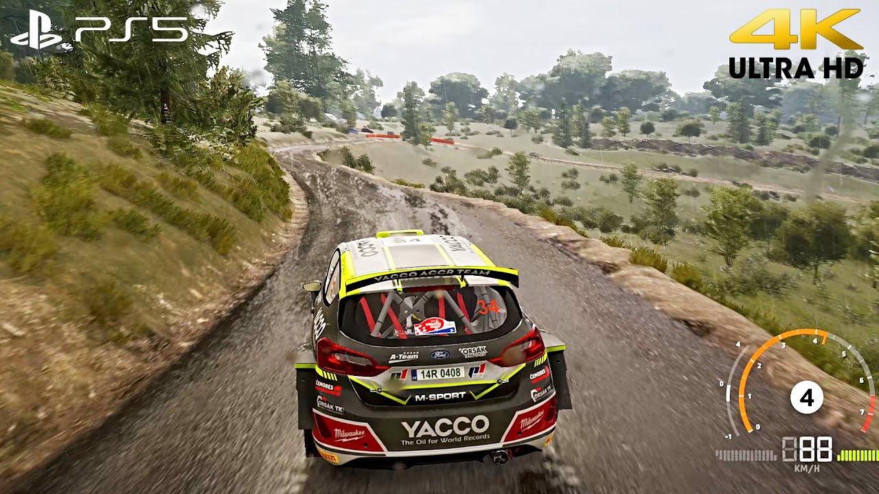 WRC Generations - Stormy Rain Weather Long Race Gameplay (PS5 4k/60FPS ...