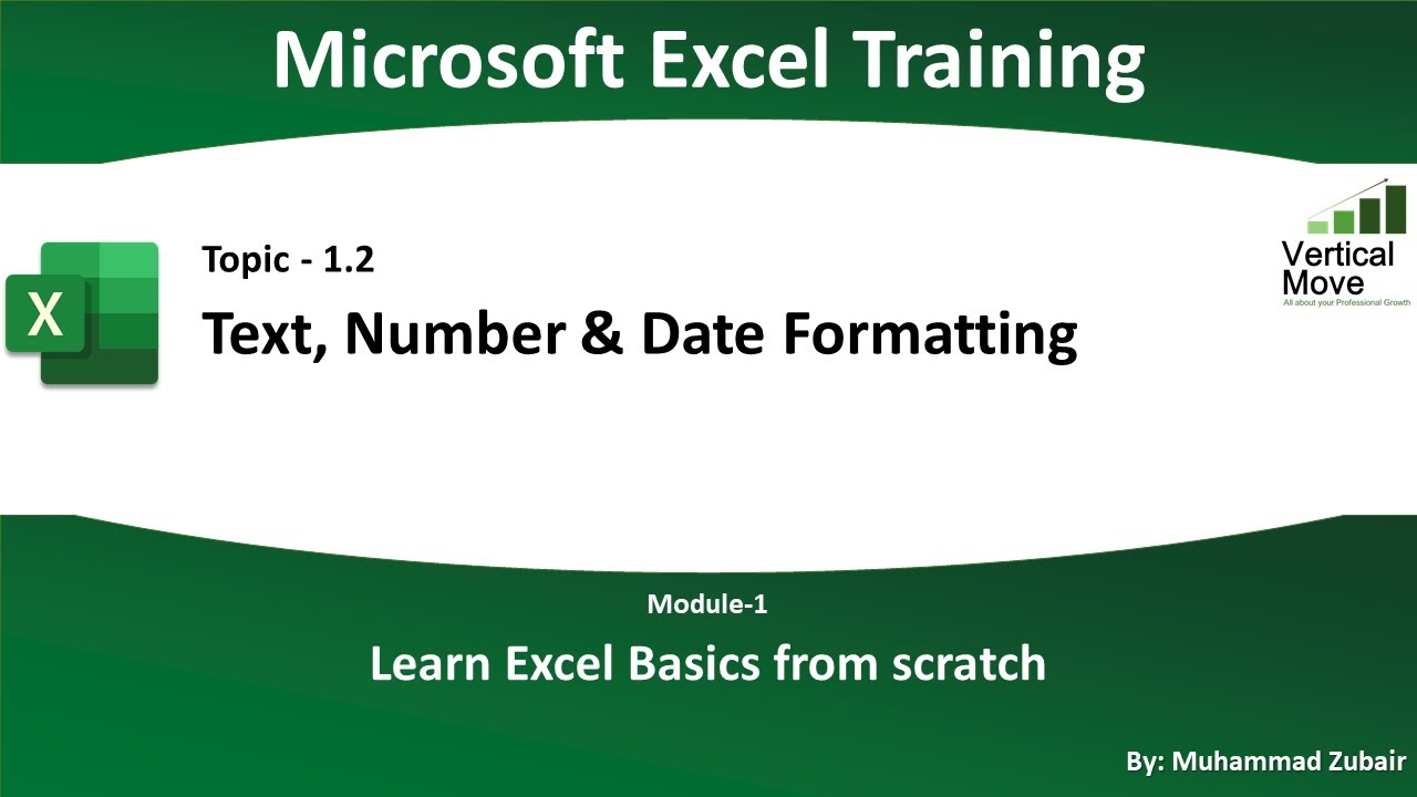 Text, Date, Number Formatting | Free Online Excel Course | Module 1-2 ...