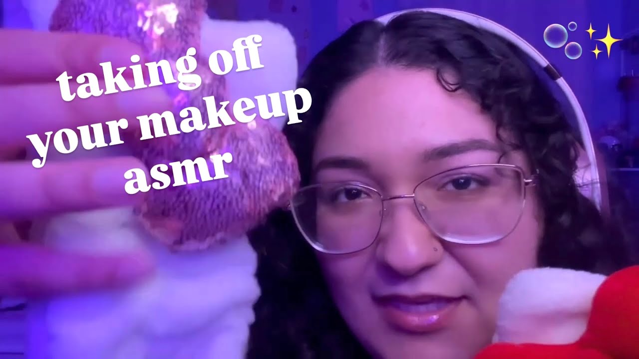 helping you take off ur makeup asmr 🫧 (whispering + personal attention ...
