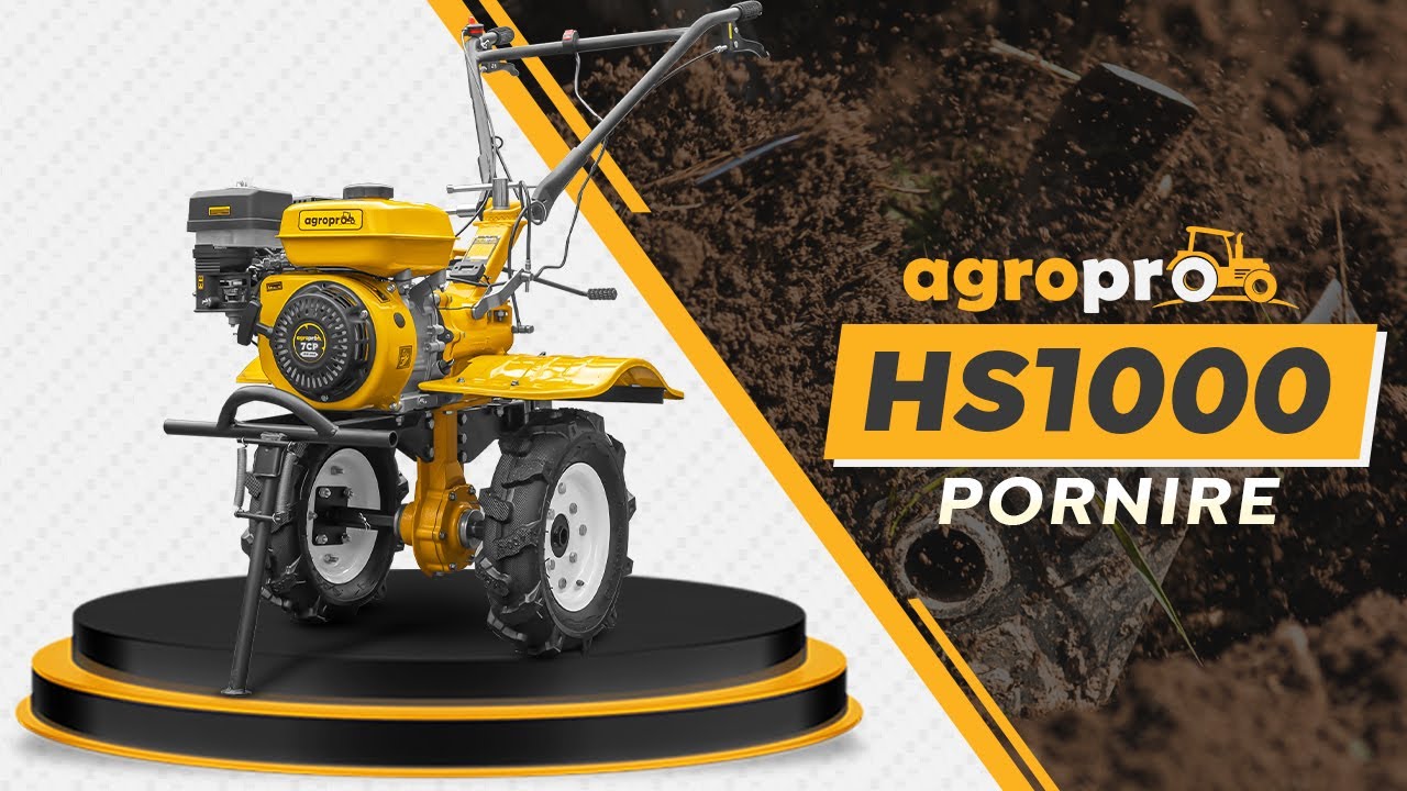 Motocultor AgroPro HS1000 punere in functiune - YouTube