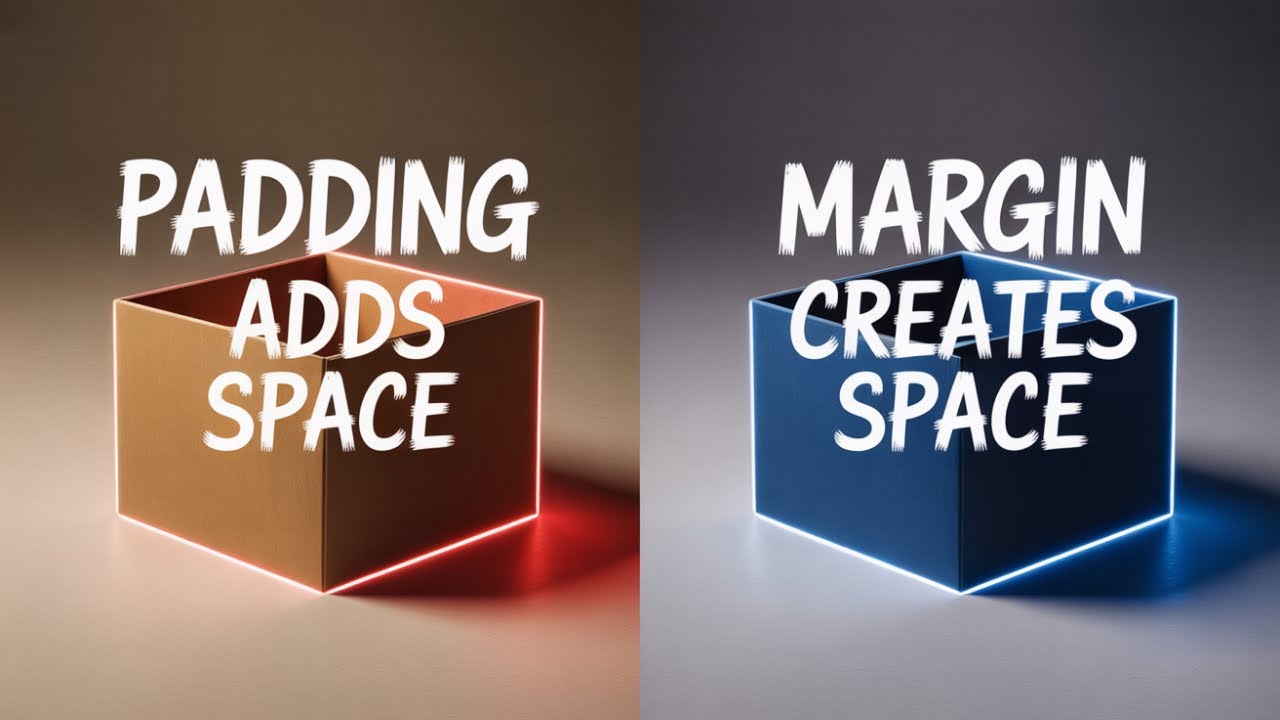 What is the difference between Margin and Padding in HTML CSS - YouTube