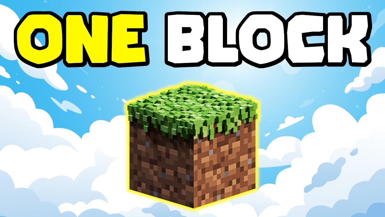 Minecraft but the world is only one single block - YouTube