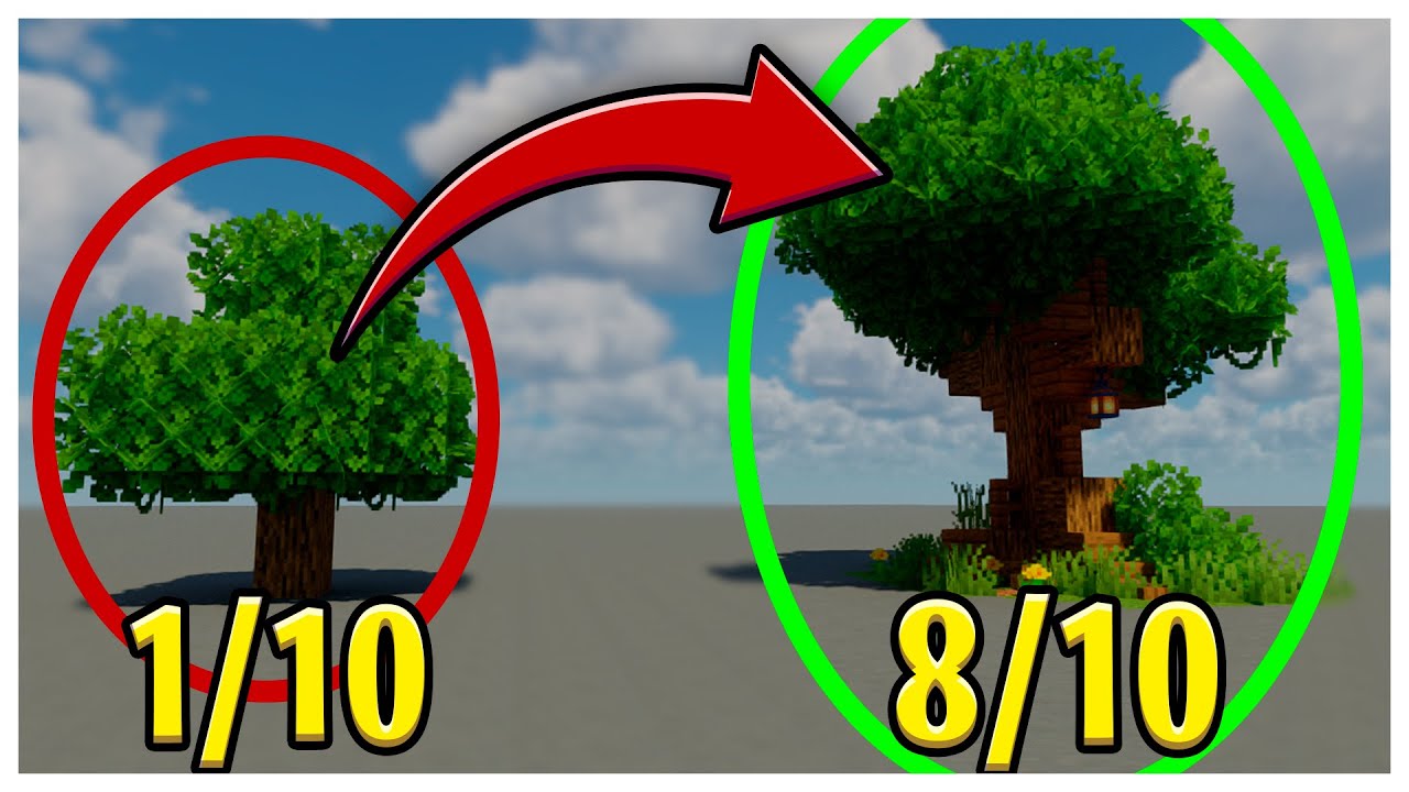 (FÁCIL) Como construir árvores customizadas no Minecraft - Tutorial Simples - YouTube