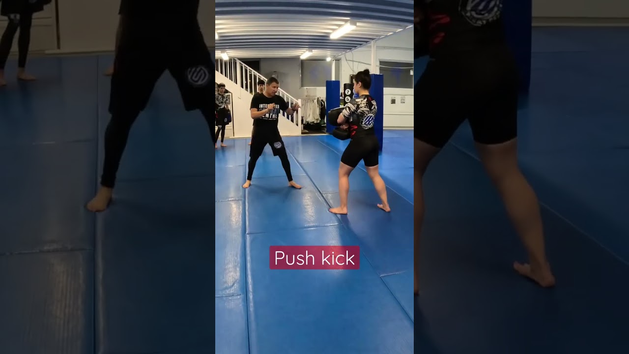 Setting up strikes off the push kick. - YouTube
