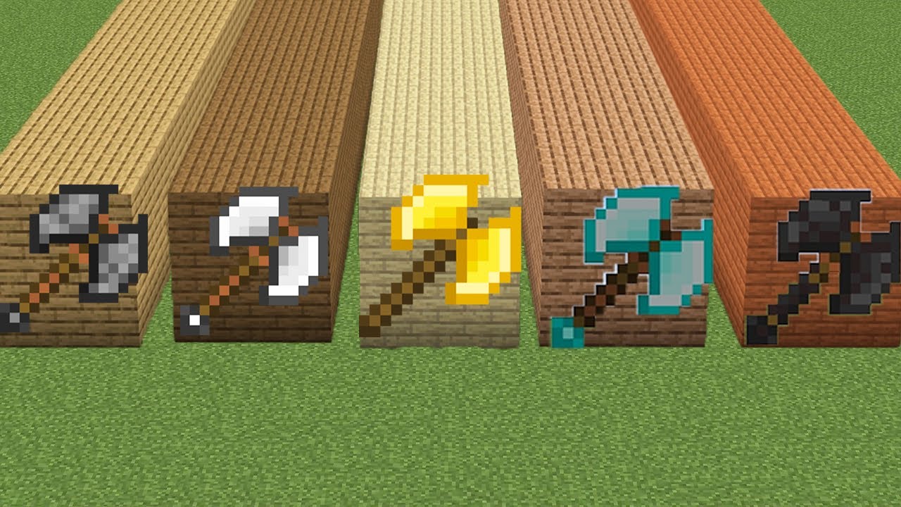 Which Double Axe is Faster? - Minecraft - YouTube