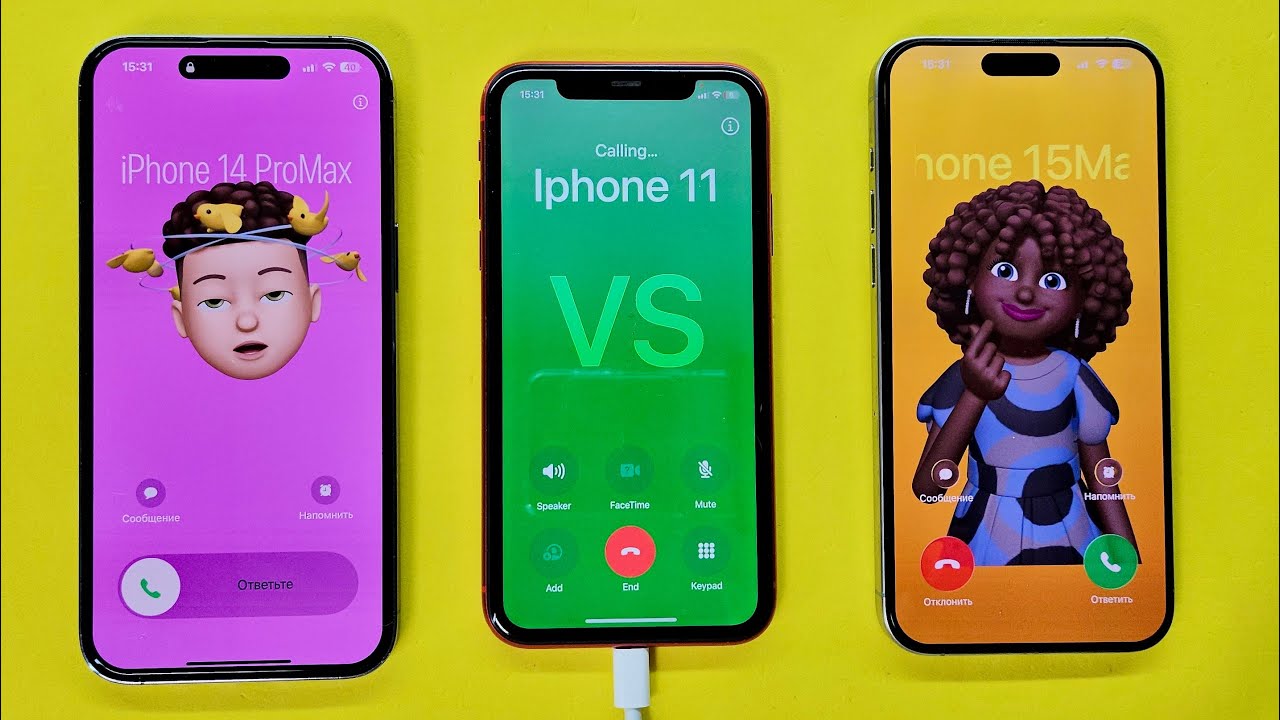 Three Phone Incoming & Outgoing Call IPhone 14 Pro Max vs IPhone 11 vs ...